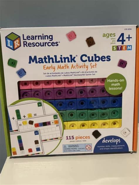 Learning Resources Mathlink Cubes Elementary Math Activity Set 115 Pieces £13 36
