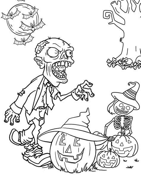 Scary Halloween Coloring Page