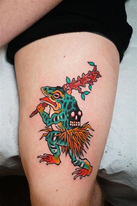 Warrior Frog By Paul Nycz Iron Heart Des Moines Ia Rtattoos