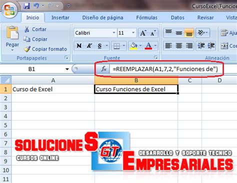 Tecnología e Informática Funciones de excel REEMPLAZAR Funcion de Texto