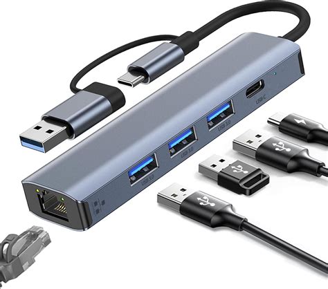 Oliveria Adaptateur Usb Type C Vers Ethernet Gigabit Rj45 Lan 1000 Mbits Adaptateur Réseau