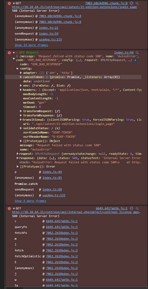 api request error centreon 24 04 7 community