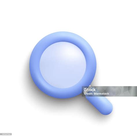3d 돋보기 검색 유리 아이콘입니다 연구 확대 유리 및 분석 기호 3d 검색 도구 벡터 3차원 형태에 대한 스톡 벡터 아트 및