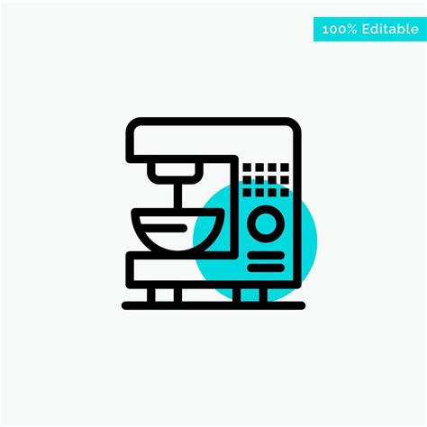 Coffee Electric Home Machine Turquoise Highlight Circle Point Vector Icon 14366948 Vector Art At