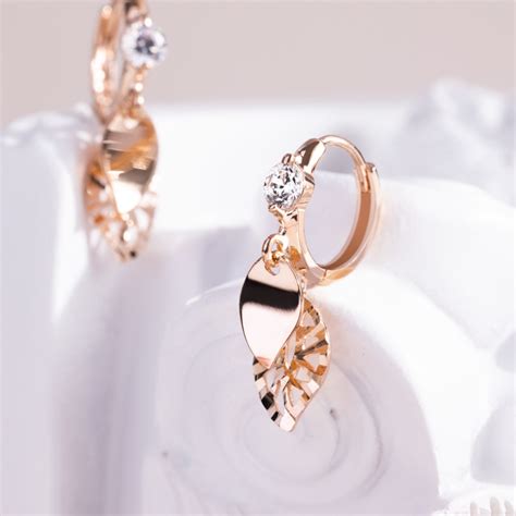 [14k] 미슬토우 나뭇잎 귀걸이