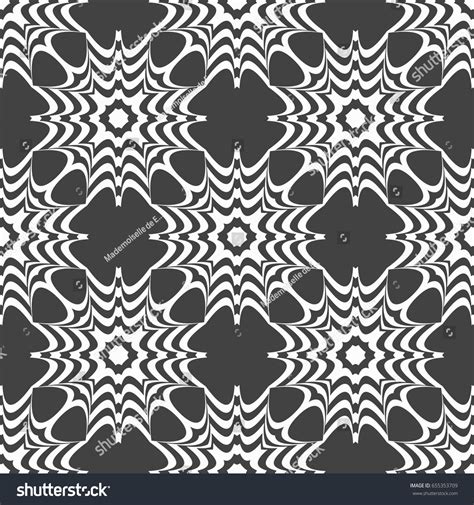 Intersecting Curved Lines Scrolls Seamlessgeometric Pattern Stock