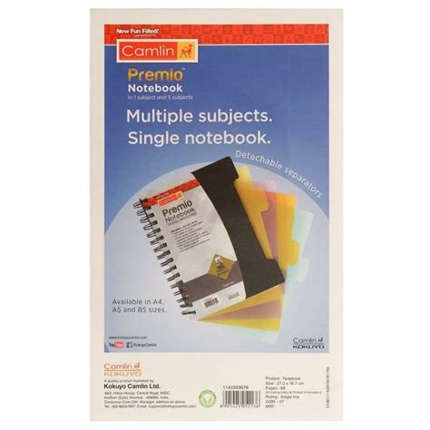 Camlin Single Line Long Notebook Pgs JioMart