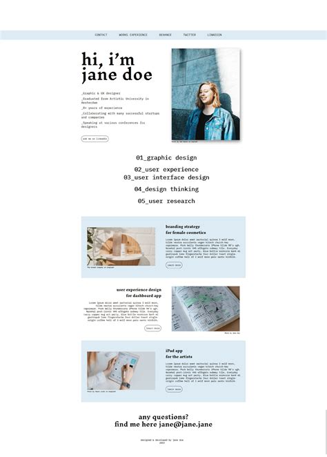 Portfolio With Html And Css Skillshare Student Project