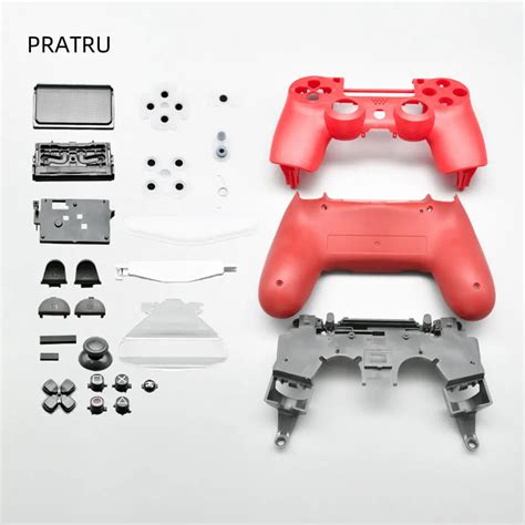 Ps4 Jds 055 쉘 컨트롤러 교체 터치 패드 버튼 페이스 플레이트 전면 하우징 모드 그립 케이스 커버 후면 센터 프레임