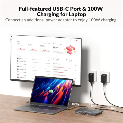 USB C Notebook PC K Hz Dual Monitor KVM Switch USB C Docking Station Mit PD KD E KVM