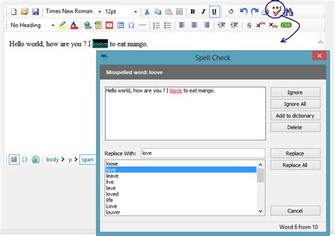 Using And Configuring Spell Checker Overview