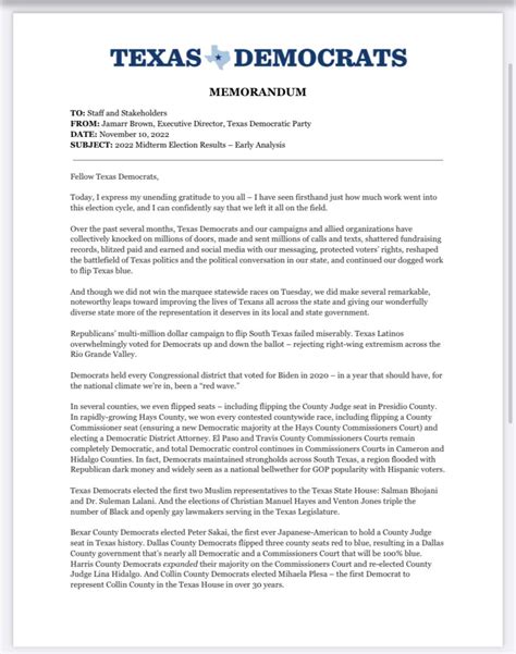 James Barragán 🌟 On Twitter The Texastribune Has Obtained Memo From Texasdemocrats