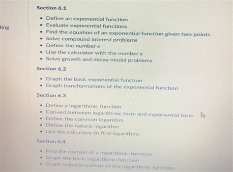 Section 6 1 Define An Exponential Function Evaluate Chegg Com
