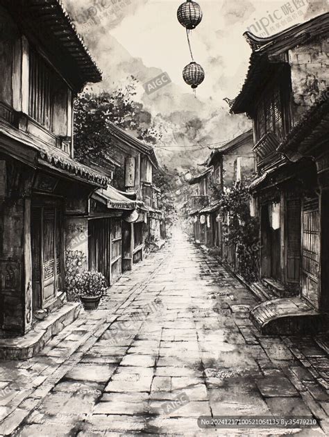 Ai创作图水粉画古街巷 水墨古街道 古街手绘 水墨伞街道 油画古街巷 乌镇插画手绘装饰画 古街水彩画 手绘南后街 古街插画 手绘古代街面 烟雨巷图片素材下载 手绘束河古镇 束河古镇插画 古镇
