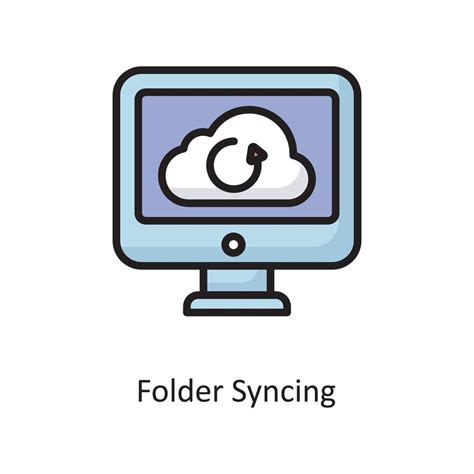 Folder Syncing Vector Filled Outline Icon Design Illustration Cloud Computing Symbol On White