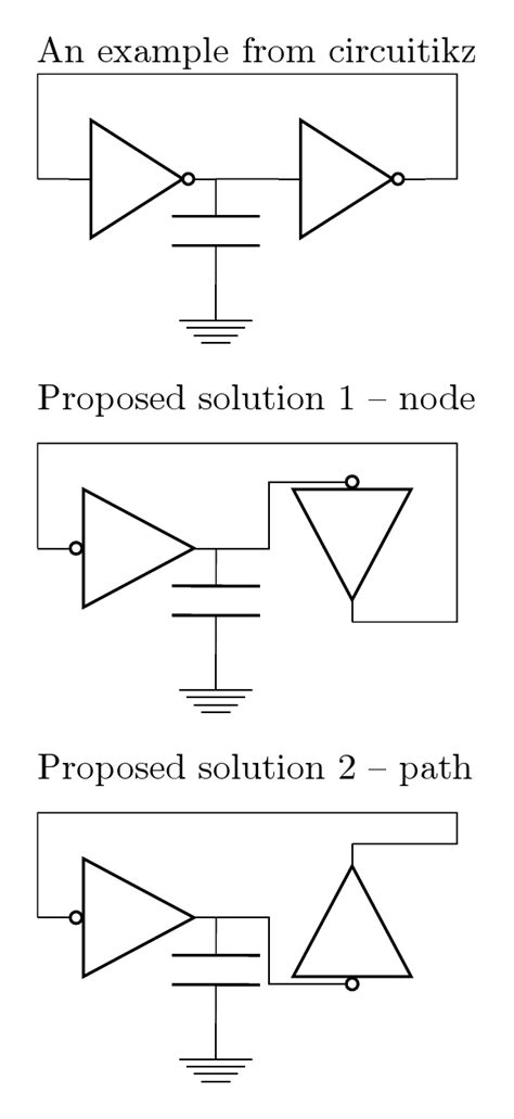 Tikz Pgf Circuit Buffer Input With Inverted Bubble Tex Latex