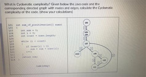Solved What Is Cyclomatic Complexity Given Below The Java