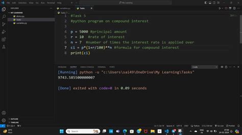 Sai Kiran On Linkedin Task 5 Programs On Compound Interest And Simple