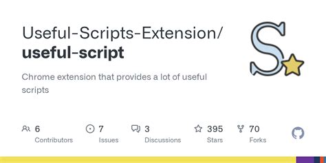 Github Useful Scripts Extensionuseful Script Chrome Extension That Provides A Lot Of Useful