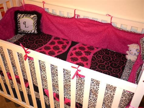 Custom Made Crib Bedding Made By My Aunt The Fabric Stuffing Ribbon And Filler Were All