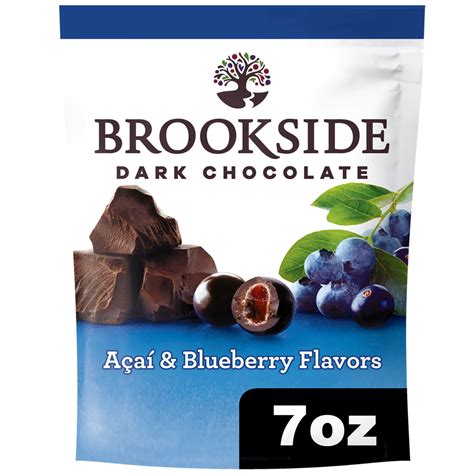 Brookside Dark Chocolate With Acai And Blueberry Flavors Chewy Center Resealable Bag Candy