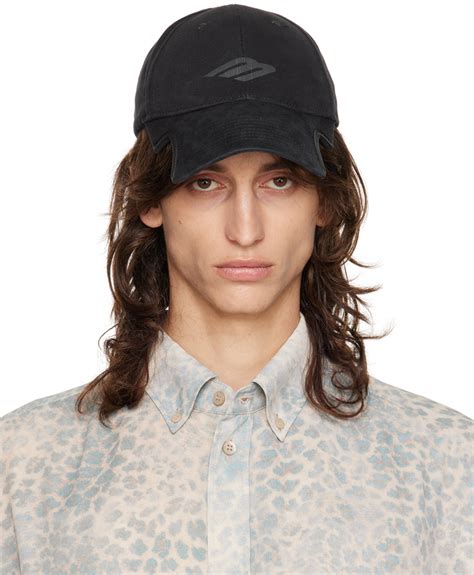 Balenciaga Black 3b Stencil Cap Ssense