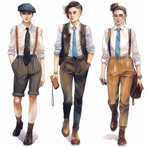 Premium Ai Image Design A Collection Of Genderfluid Androgynous