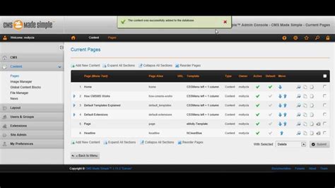 Cms Made Simple Building Your First Page Youtube