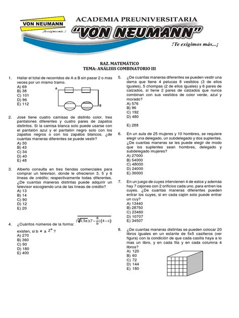 AnÁlisis Combinatorio Iii Full Problemas Rm Pdf