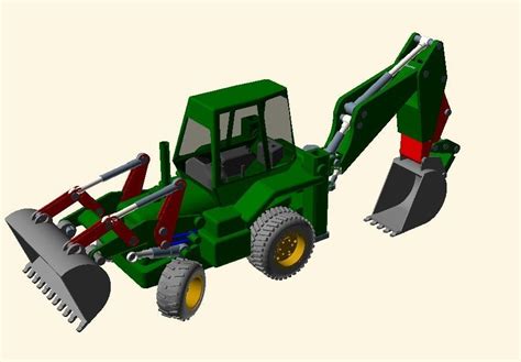 3d Model Cat Jcb Bachoe Loader Vr Ar Low Poly Cgtrader