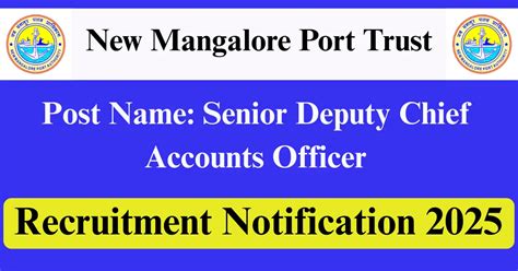Nmpt Recruitment 2025 Apply Online Offline For 01 Senior Deputy Chief Accounts Officer Post