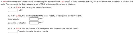 answered a 44 0 cm diameter disk rotates with a… bartleby