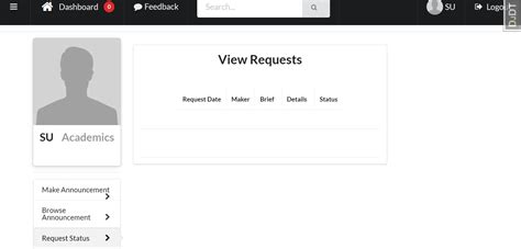 Table Collapse On Click In Request Status Menu Of Department Module
