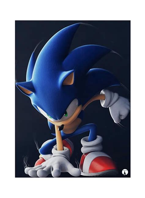 Bp Video Game Sonic Metal Plate Poster Multicolour 15 X 20cm Sharjah