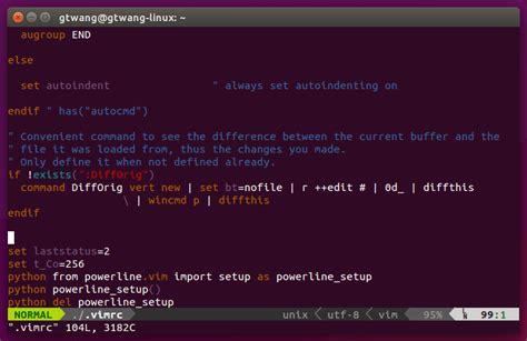 Powerline：漂亮的 Vim 狀態列與 Bash Shell 命令提示字串外掛 G T Wang