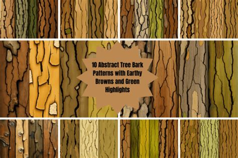 10 Abstract Tree Bark Patterns Graphic By Cycynms Creative Fabrica