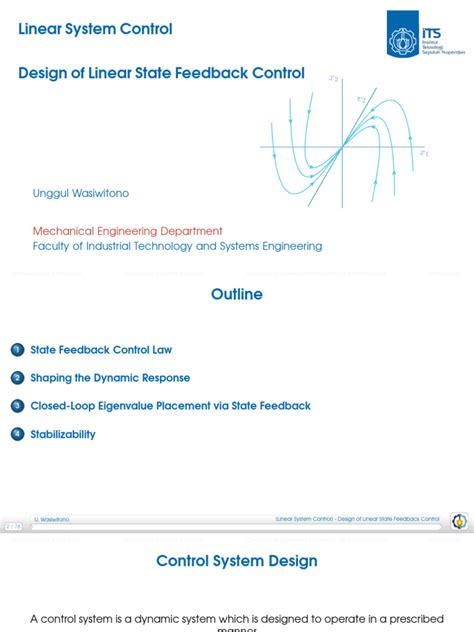Spl 06 Design Of Linear State Feedback Control Pdf Control Theory