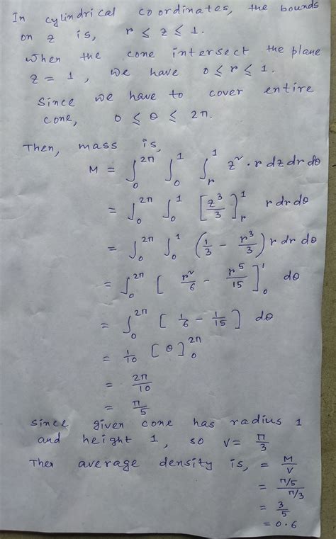 Answered A Solid Is Bounded From Below By The Cone Z √x² Y² And From Above By The Plane Z