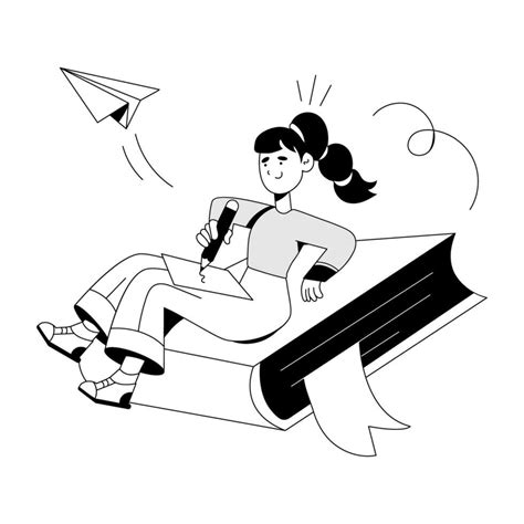 Trendy Student Writing 27425125 Vector Art At Vecteezy