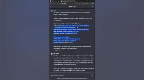 Revolutionize Your Cv Creating A Dynamic Skills Website With Chatgpt Leelawebdev Youtube