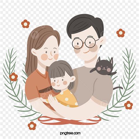 귀여운 손으로 그린 스타일 가족 일러스트 요소 가정 아이 부모 Png 일러스트 및 Psd 이미지 무료 다운로드 Pngtree