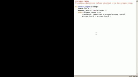 simple reverse cipher in python 2 7 youtube