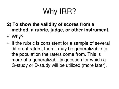 PPT Principles Of Inter Rater Reliability IRR PowerPoint Presentation ID