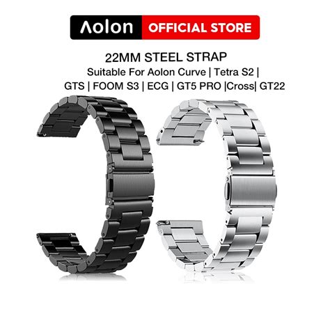 Aolon Mm Original Smart Watch Stainless Steel Strap For CURVE FOOM S GT PRO TETRAS ECG