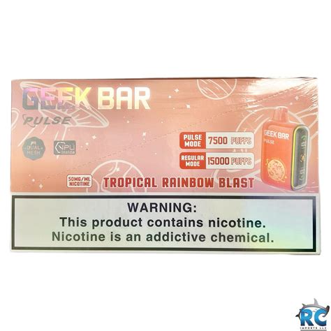 Vape Geek Bar Pulse Tropical Rainbow Blast 15k Puffs Rc Imports