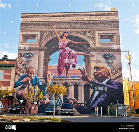 Mural By Duane Flatmo On The Side Of The Arkley Center For The Performing Arts Eureka