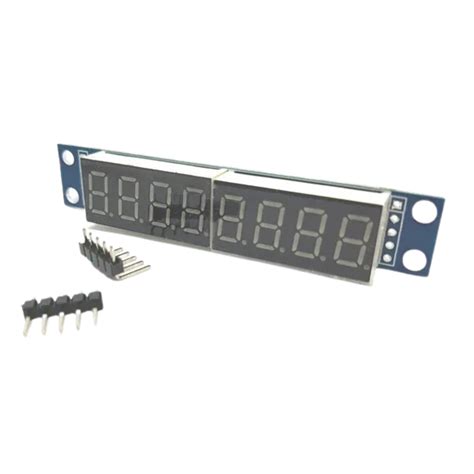 Czerwony Wyświetlacz Led 8 Cyfrowy 7 Segment Max7219 Do Arduino Spi 5v