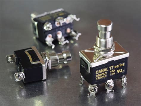 T7 PUSH SWITCH Heavy Duty Push Switches Metal Actuator 15A 125VAC SPT DPST Or DPDT
