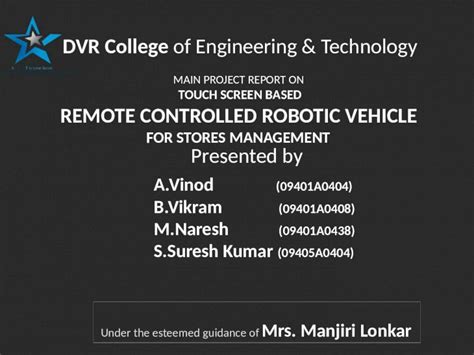 Pptx Main Project Touch Screen Based Robotic Vehicle Dokumen Tips