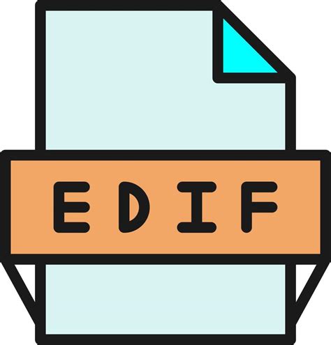 Edif File Format Icon 15828604 Vector Art At Vecteezy